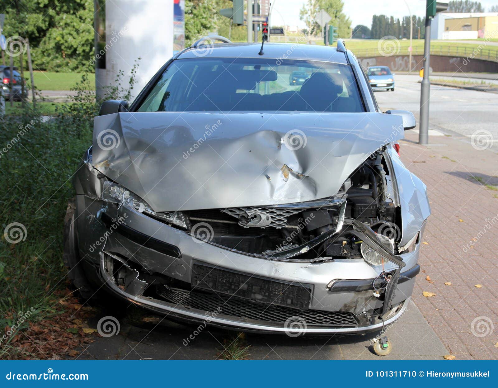 Crashed Car stock photo. Image of crush, accidental - 101311710