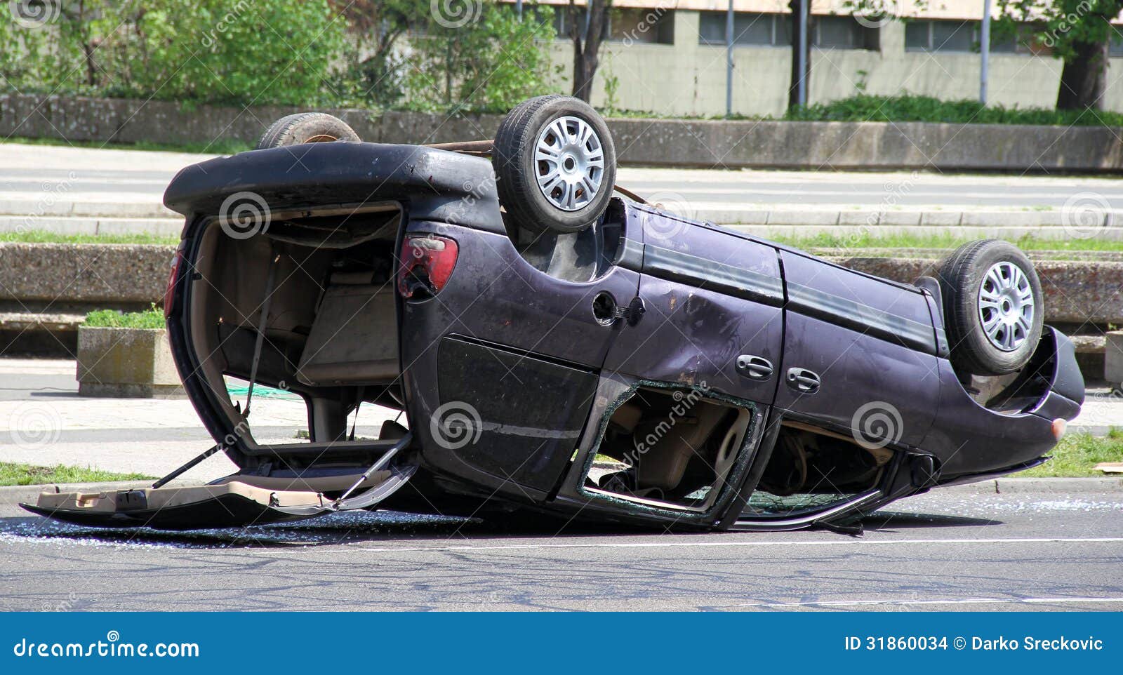 Crashed car stock photo. Image of passenger, driving - 31860034