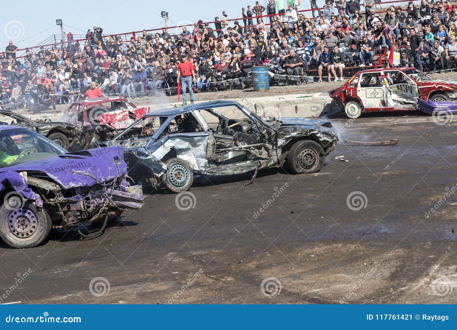 Crashed Cars during Demolition Derby Editorial Photo - Image of impact ...