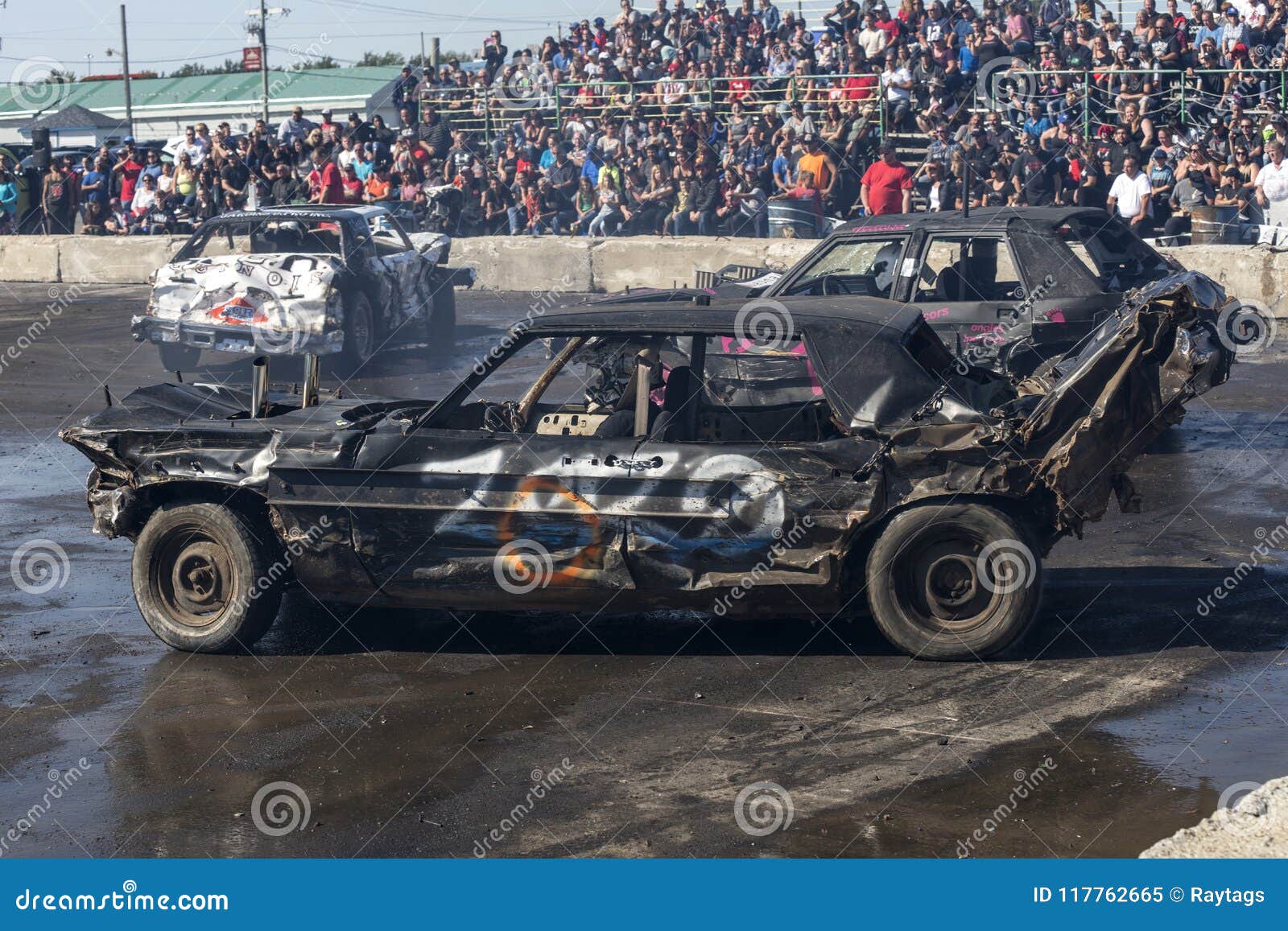 Crashed Cars during Demolition Derby Editorial Image - Image of view ...