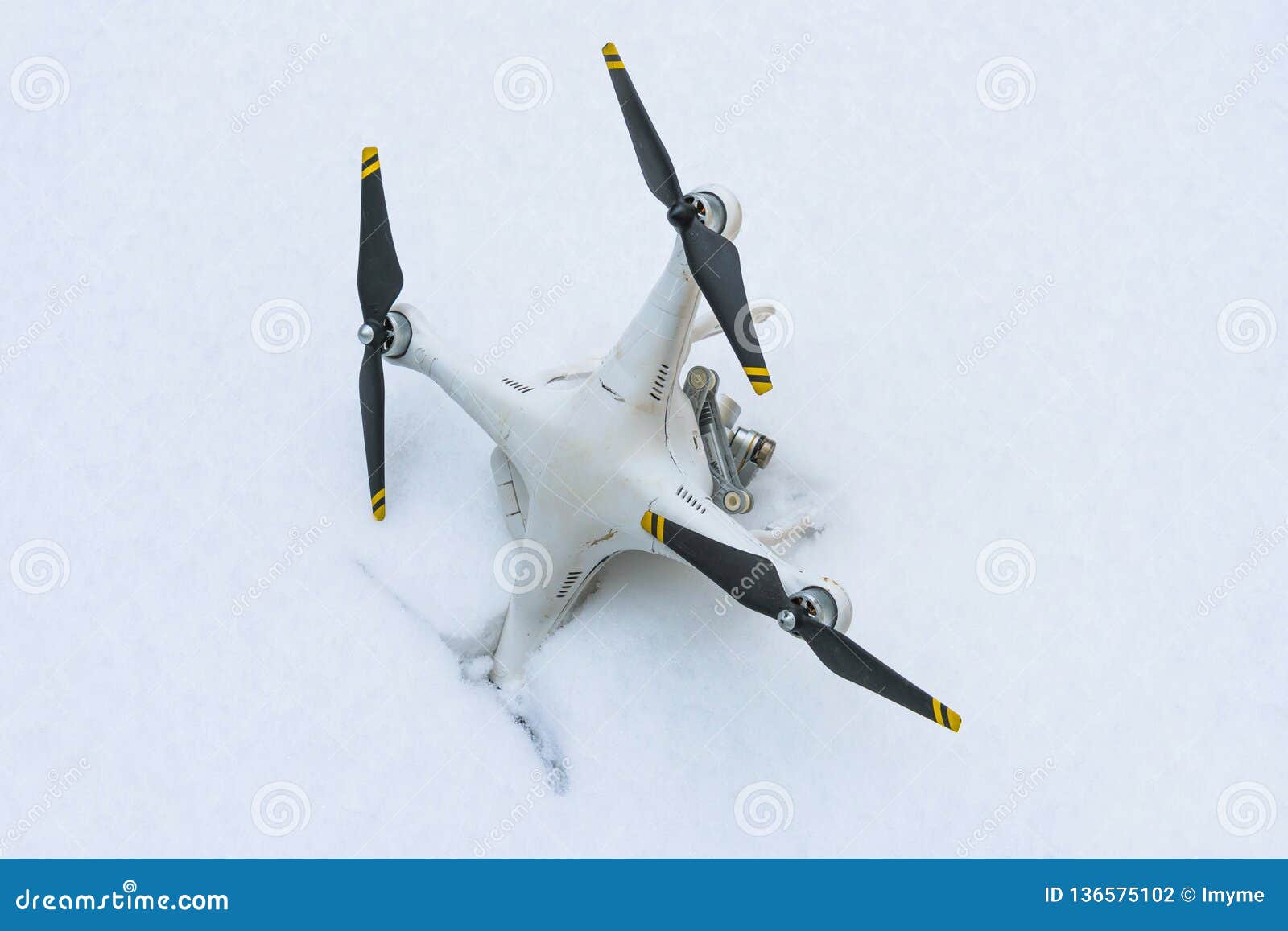 The Crashed Drone. Dirty And In The Juice Of The Grass Is A ...