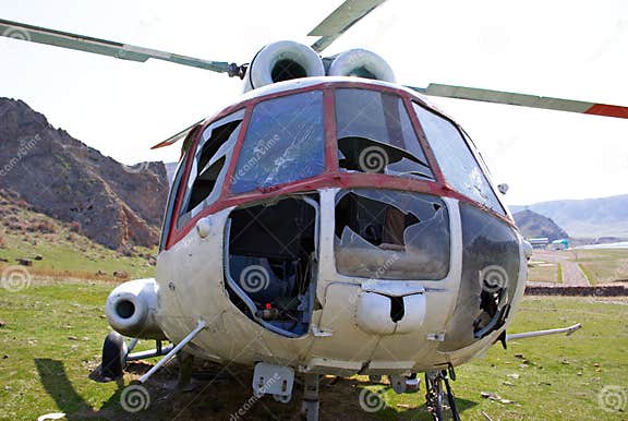 Crashed helicopter stock photo. Image of victim, accident - 7476812
