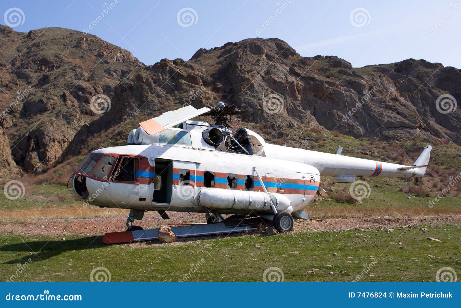 Crashed helicopter stock photo. Image of fatal, helicopter - 7476824
