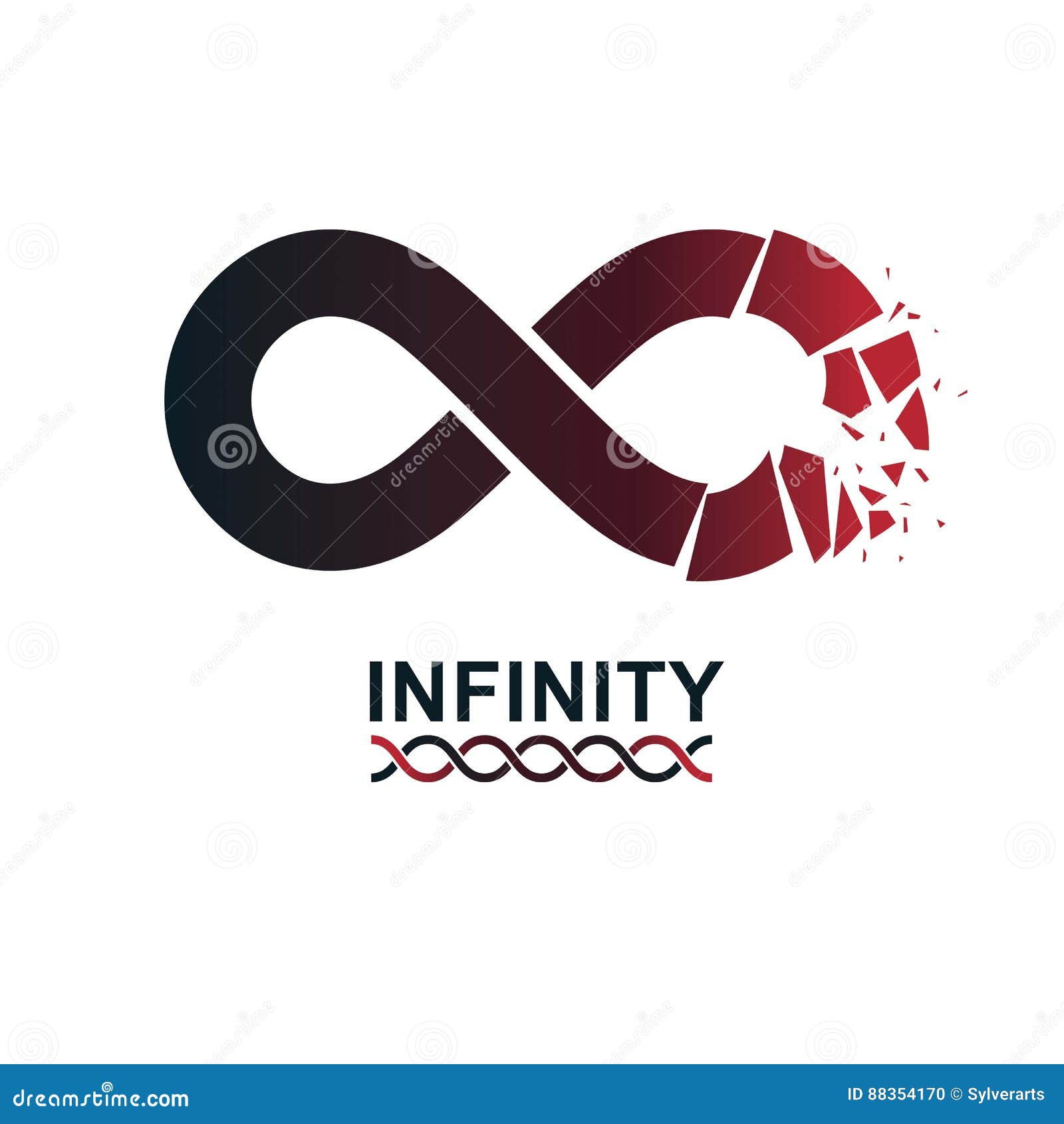 Crashed Infinity Loop Conceptual Logo, Vector Special Sign. Stock ...