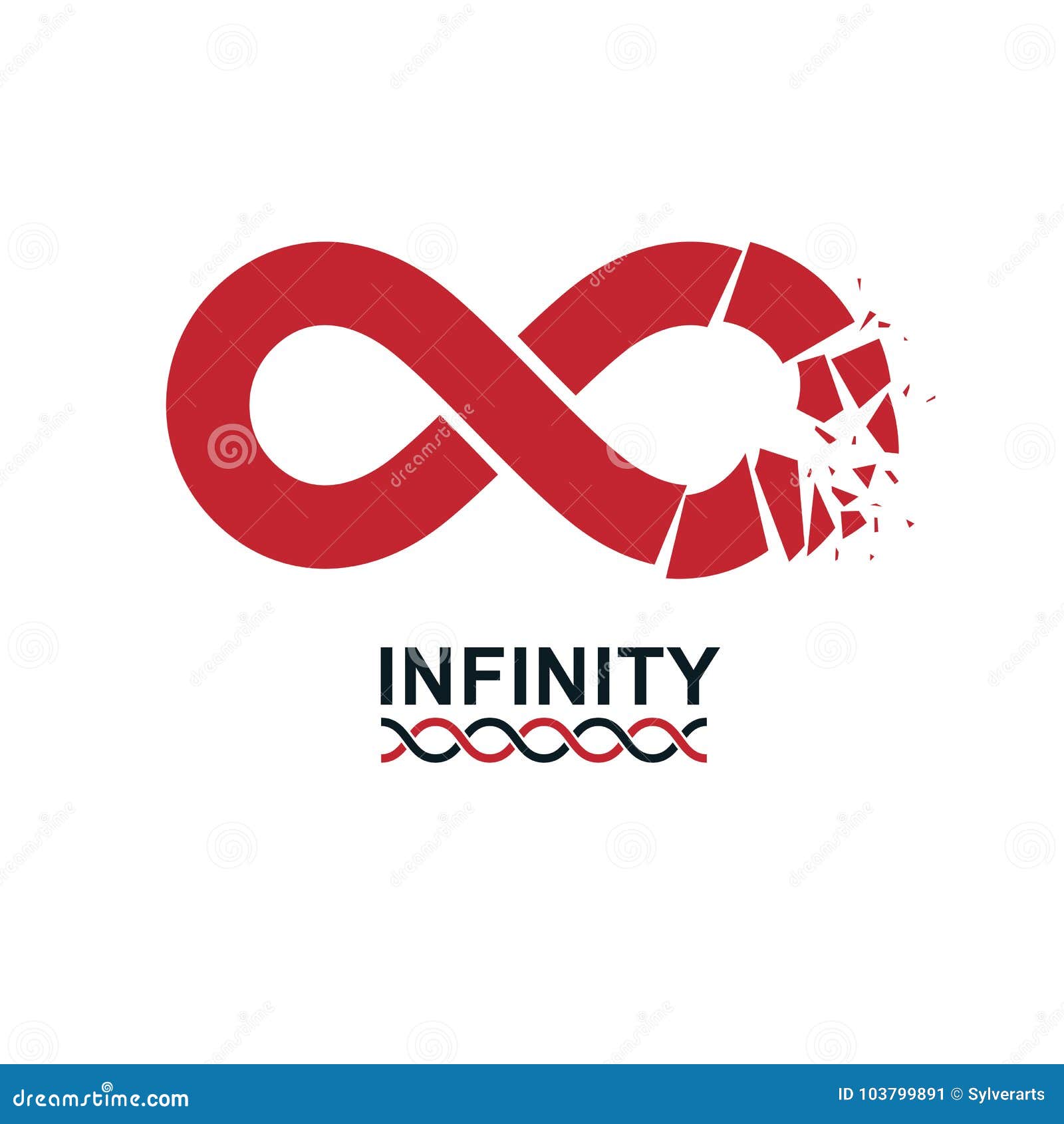 Crashed Infinity Loop Conceptual Logo, Vector Special Sign. Ever Stock ...