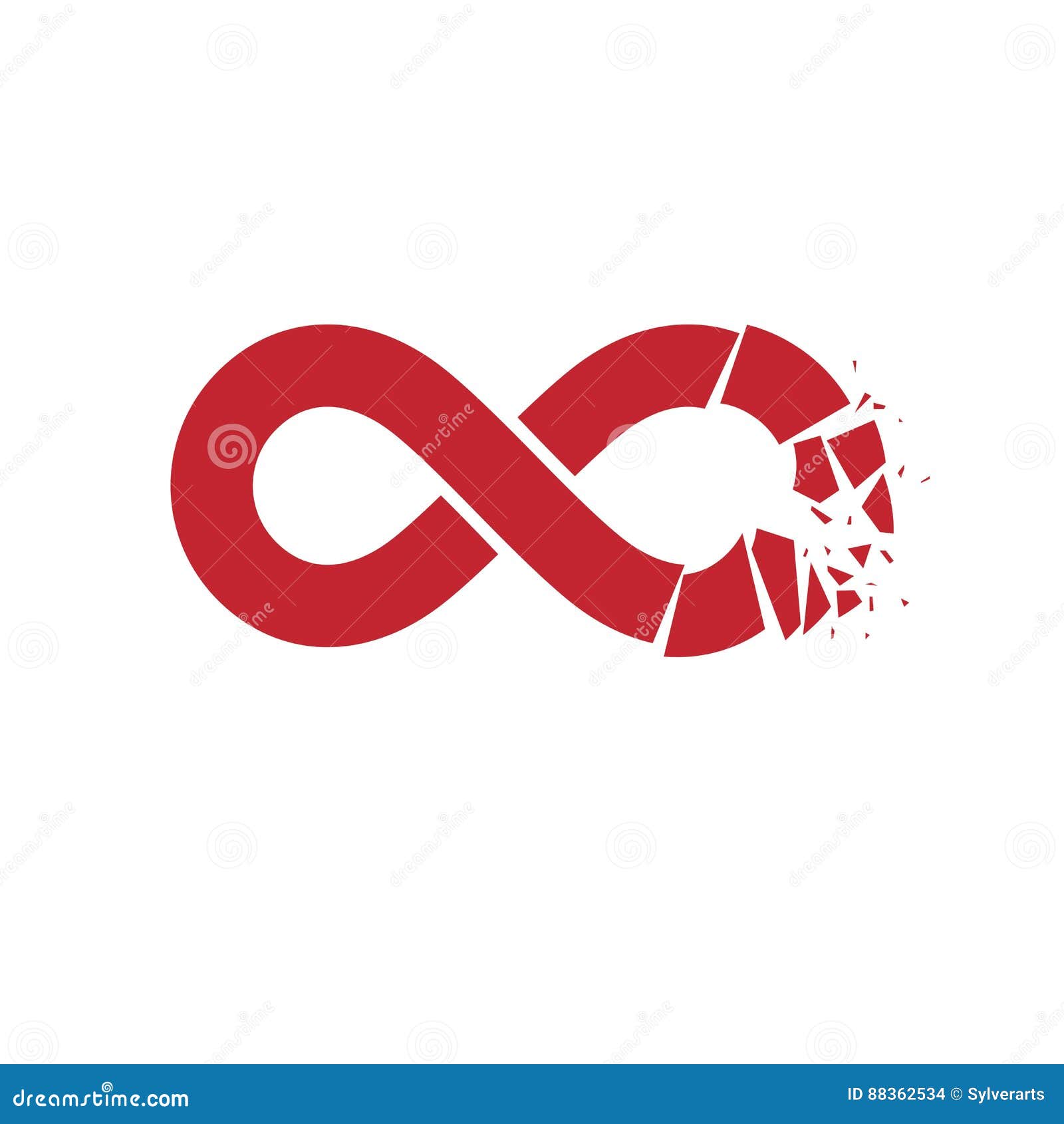 Crashed Infinity Loop Vector Symbol, Conceptual Logo Special Design ...