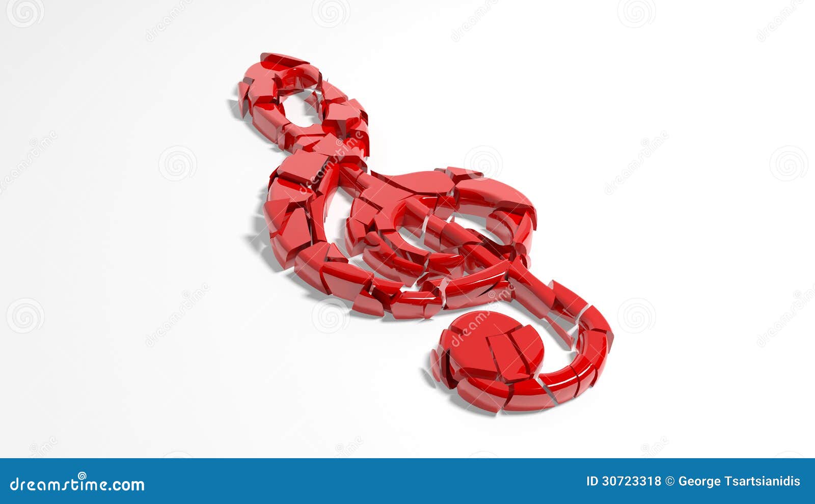 Crashed music note stock illustration. Illustration of pieces - 30723318