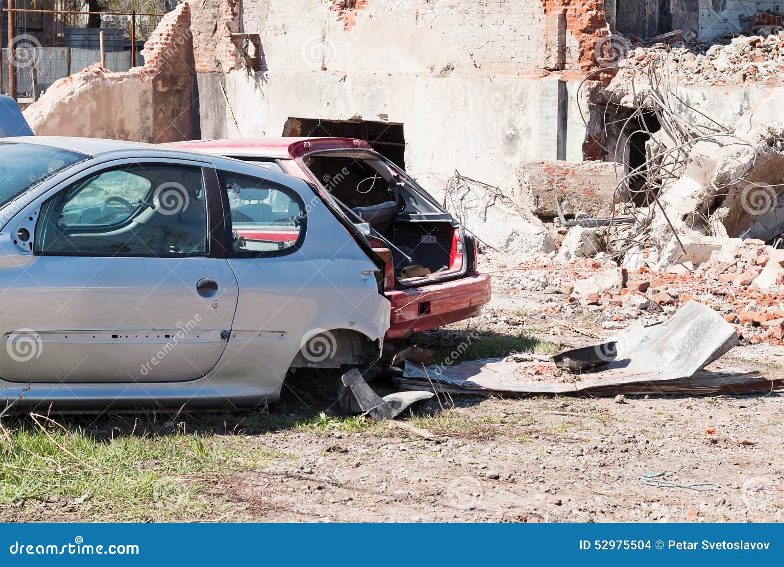 Crashed old cars stock photo. Image of collision, crash - 52975504