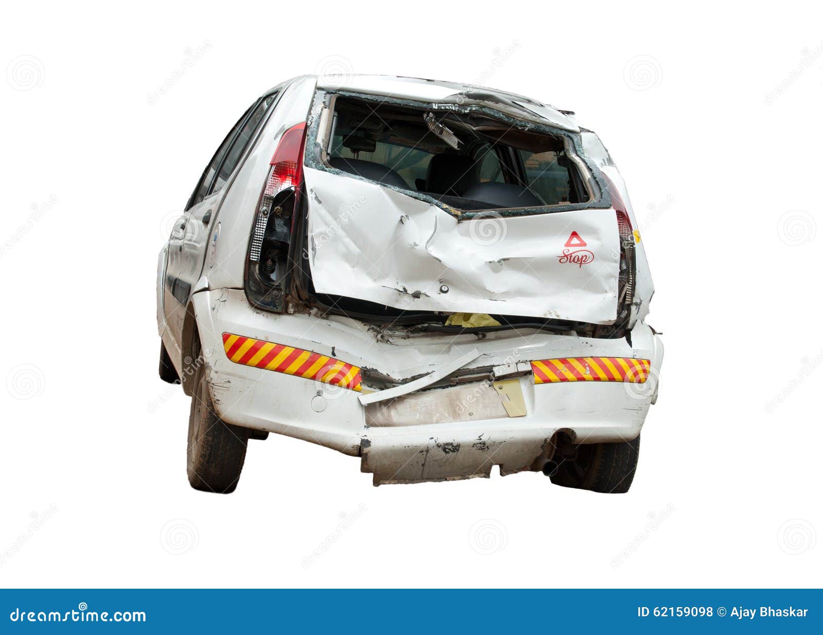 Crashed - a Totaled Hatchback Stock Photo - Image of crash, destroyed ...