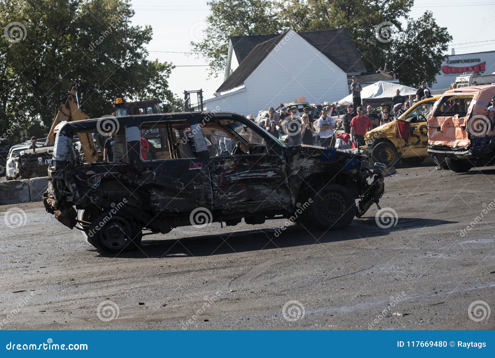 Crashed Van during Demolition Derby Editorial Image - Image of wrecked ...