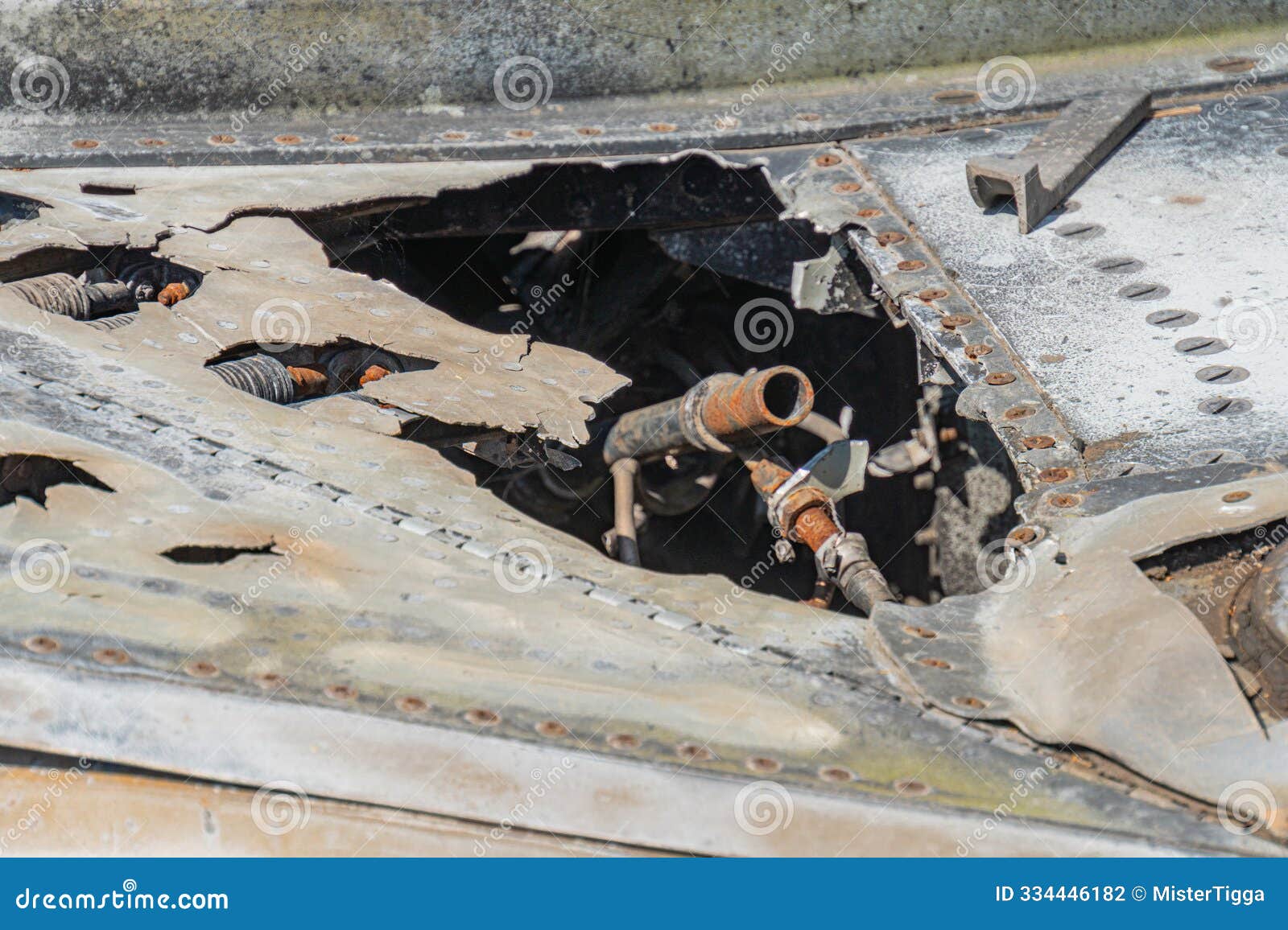 Crashed Warplane, Ukrainian Fighter Jet Remains. Texture of the Remains ...