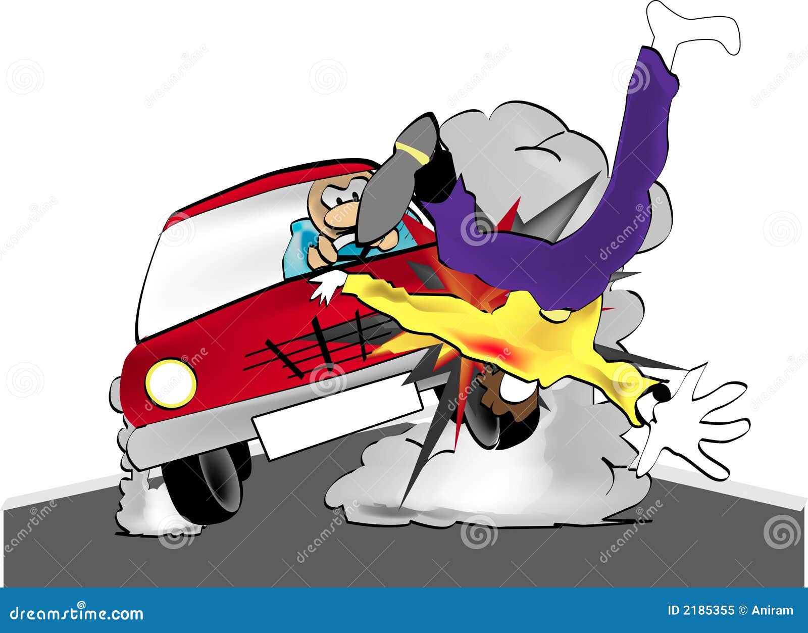 Crashing man stock illustration. Illustration of convertible - 2185355