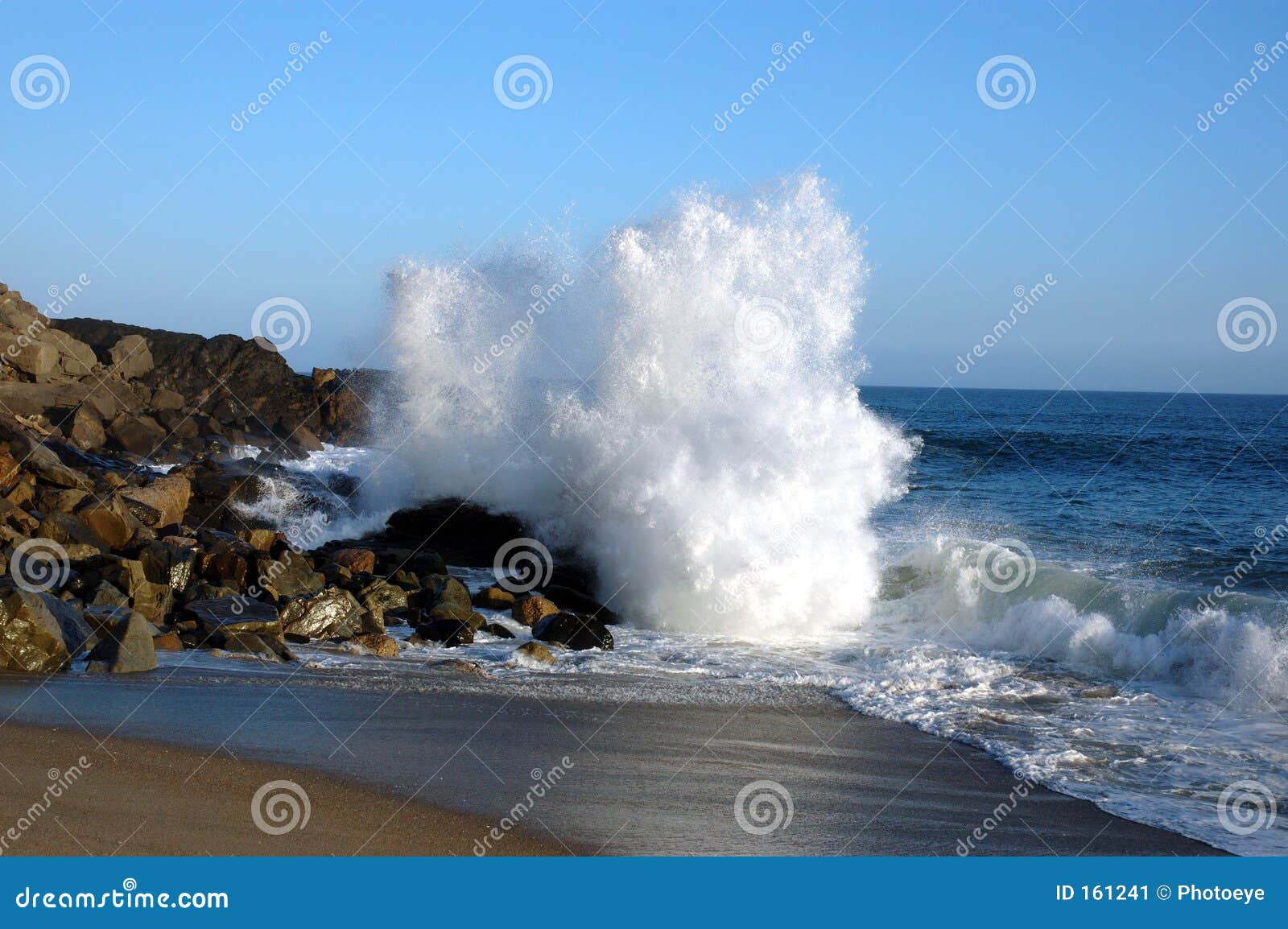 Crashing wave stock image. Image of seashore, rock, ocean - 161241