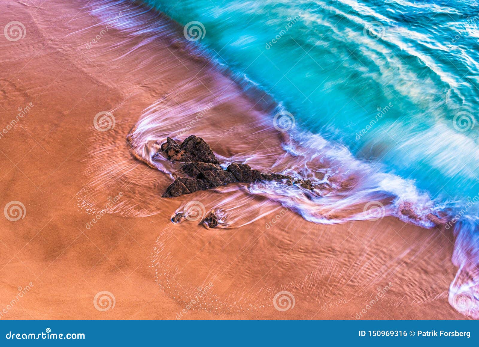 Crashing Waves Against Sandy Shore 2 Stock Photo - Image of outdoor ...