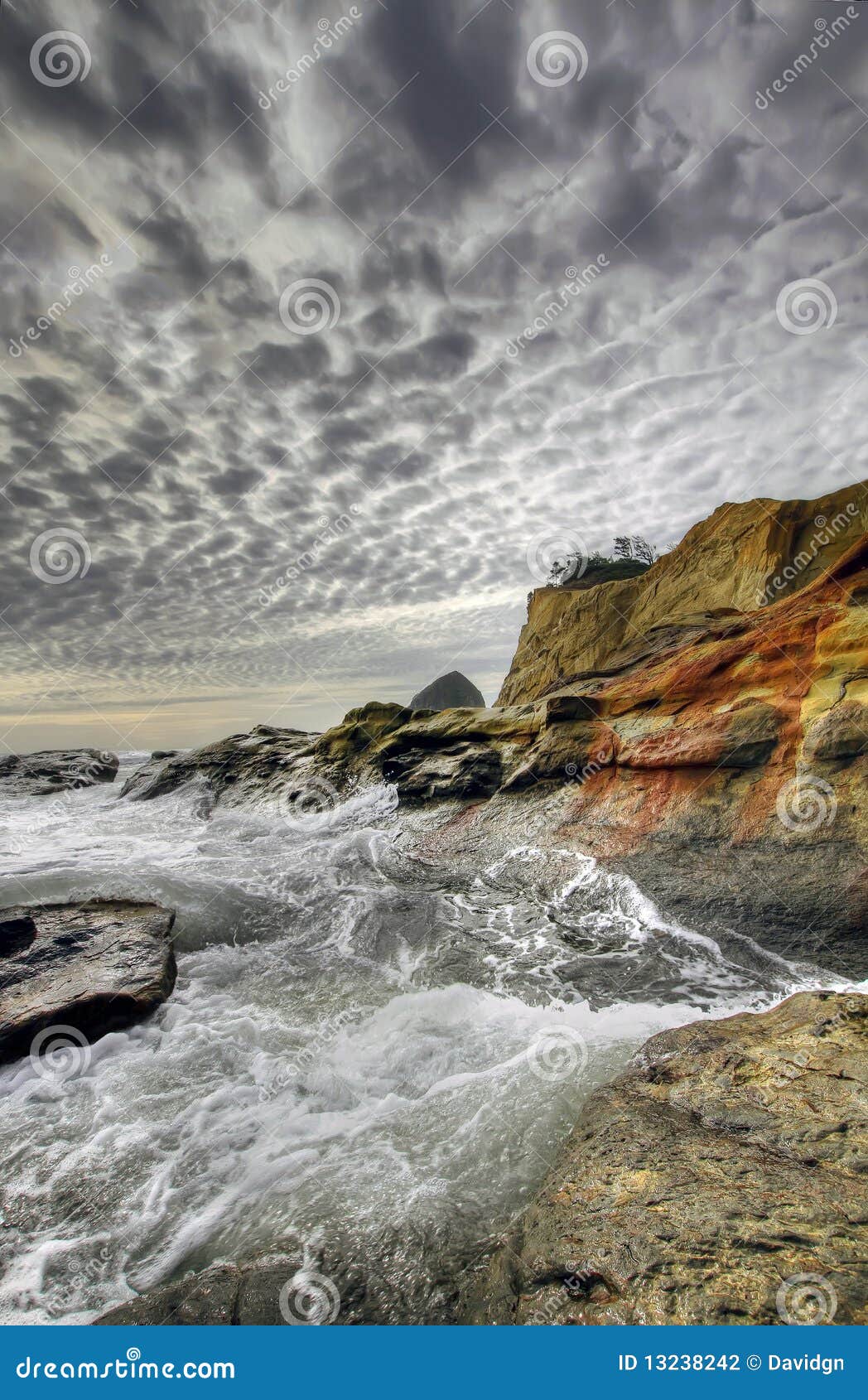 Crashing Waves at Cape Kiwanda Stock Photo - Image of city, scenic ...