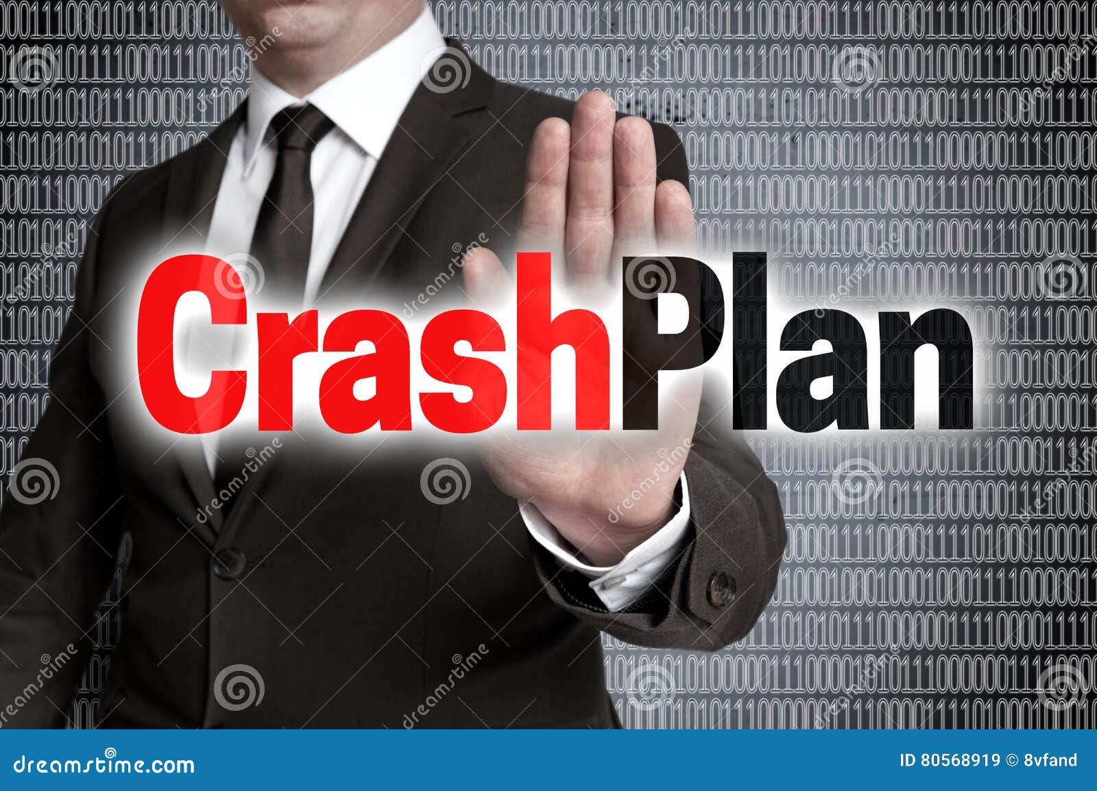 Crashplan with Matrix is Shown by Businessman Stock Image - Image of ...