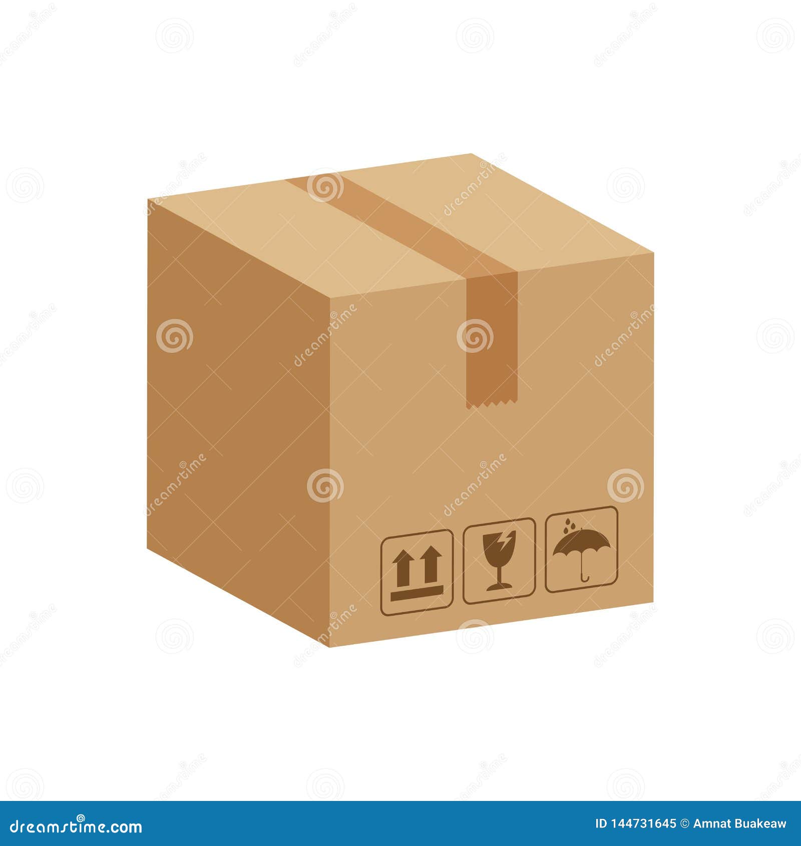 Crate Boxes 3d, Cardboard Box Brown, Flat Style Cardboard Parcel Boxes ...