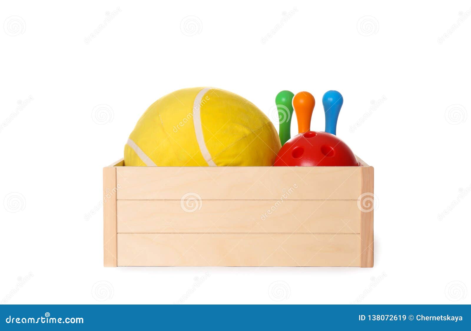 Crate with Different Child Toys Stock Image - Image of space, charity ...