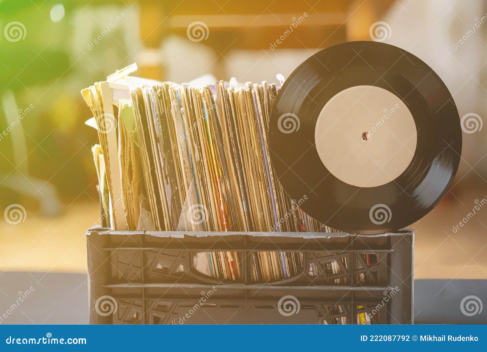 Crate Digging in Vinyl Record Collection B Stock Photo - Image of sale ...