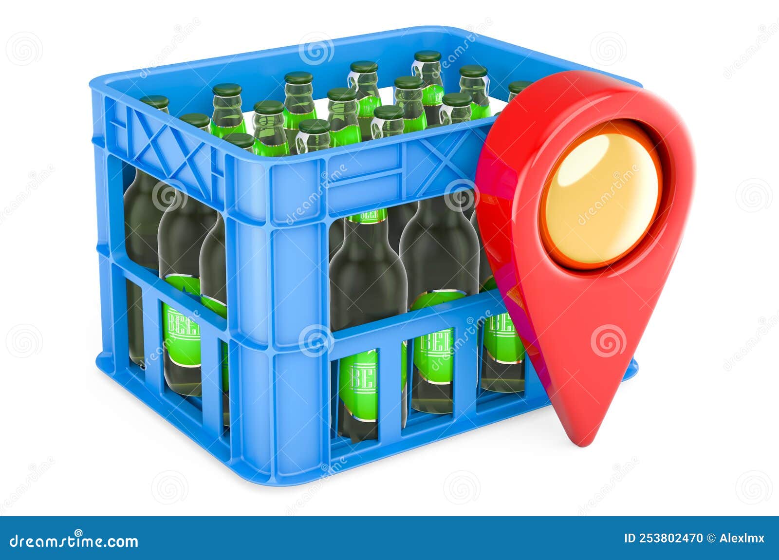 Beer Map Pointer Icon. Location Pointer Symbol. Flat Design . Vector ...