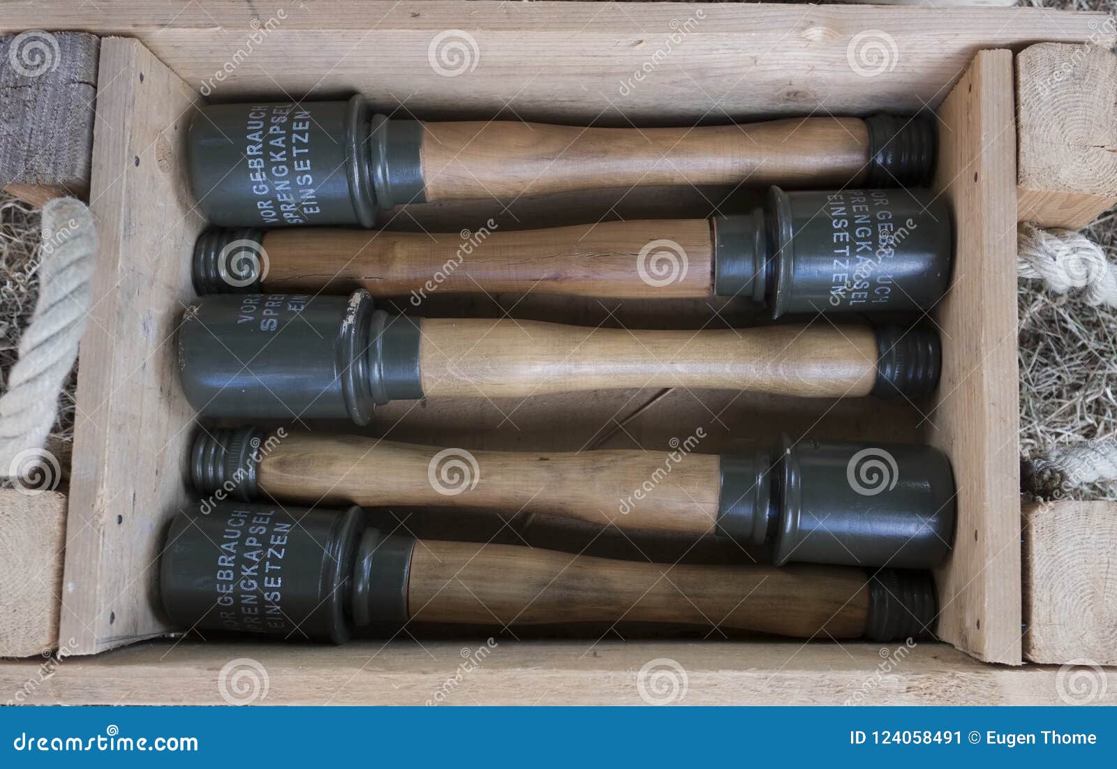Crate with German Stalk Grenades Stock Image - Image of history ...