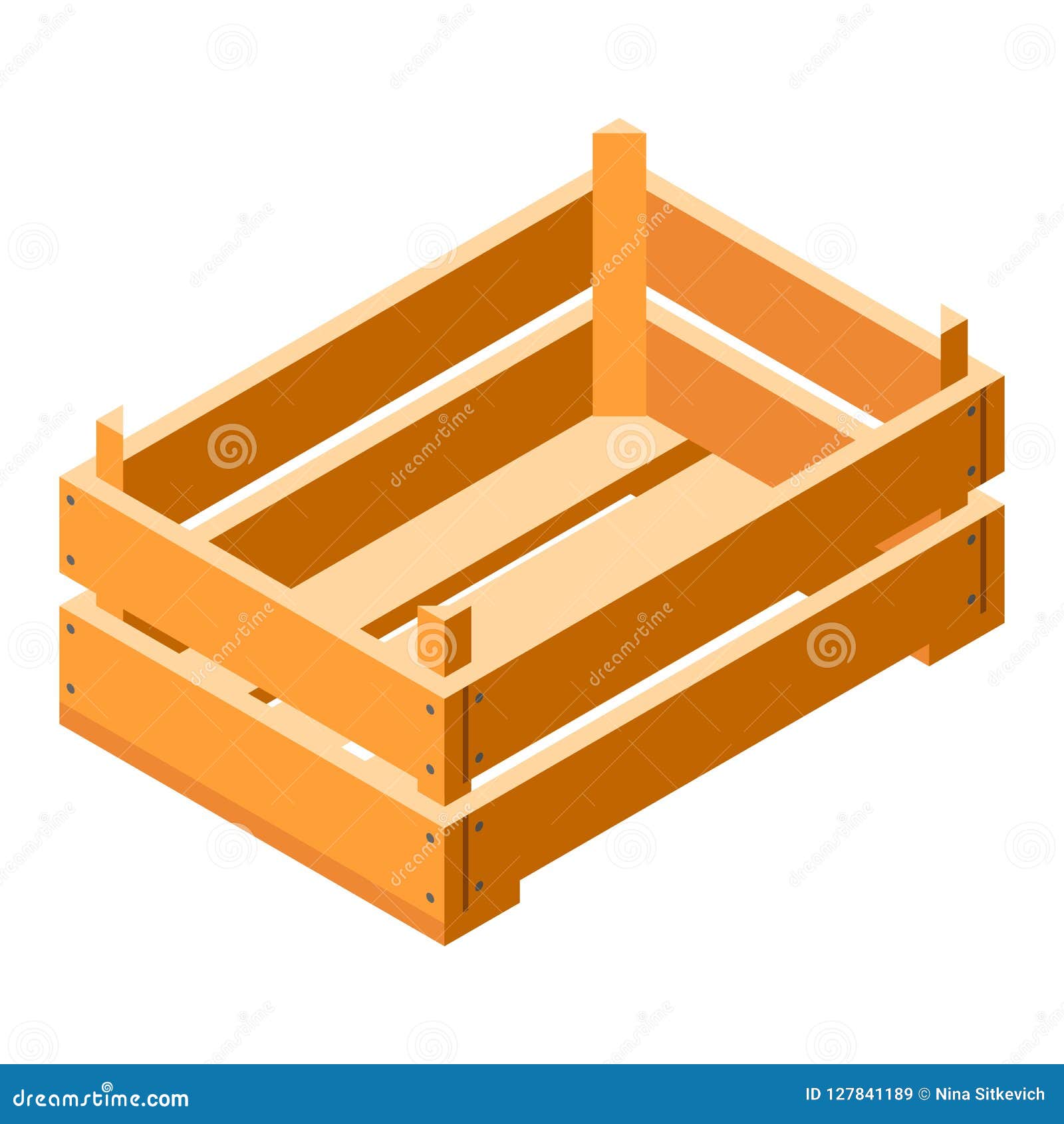 Crate Icon, Isometric Style Stock Illustration - Illustration of ...
