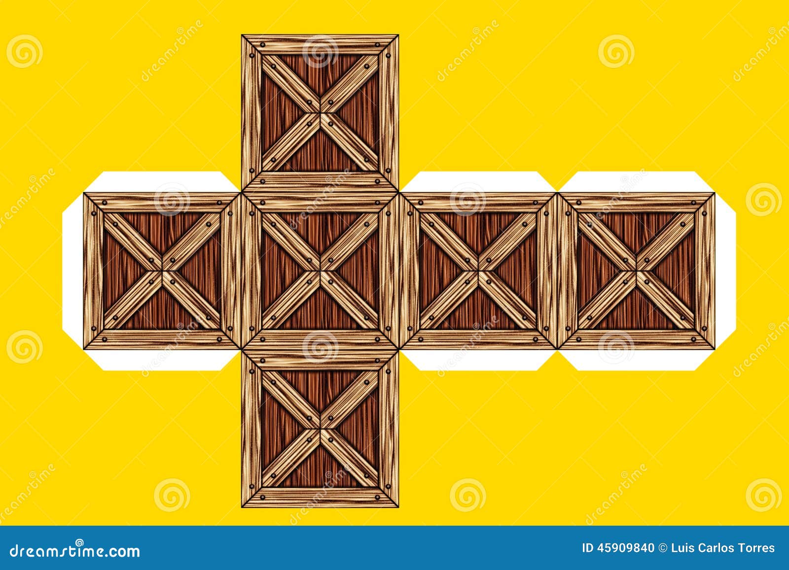 Crate mock up stock illustration. Illustration of imported - 45909840