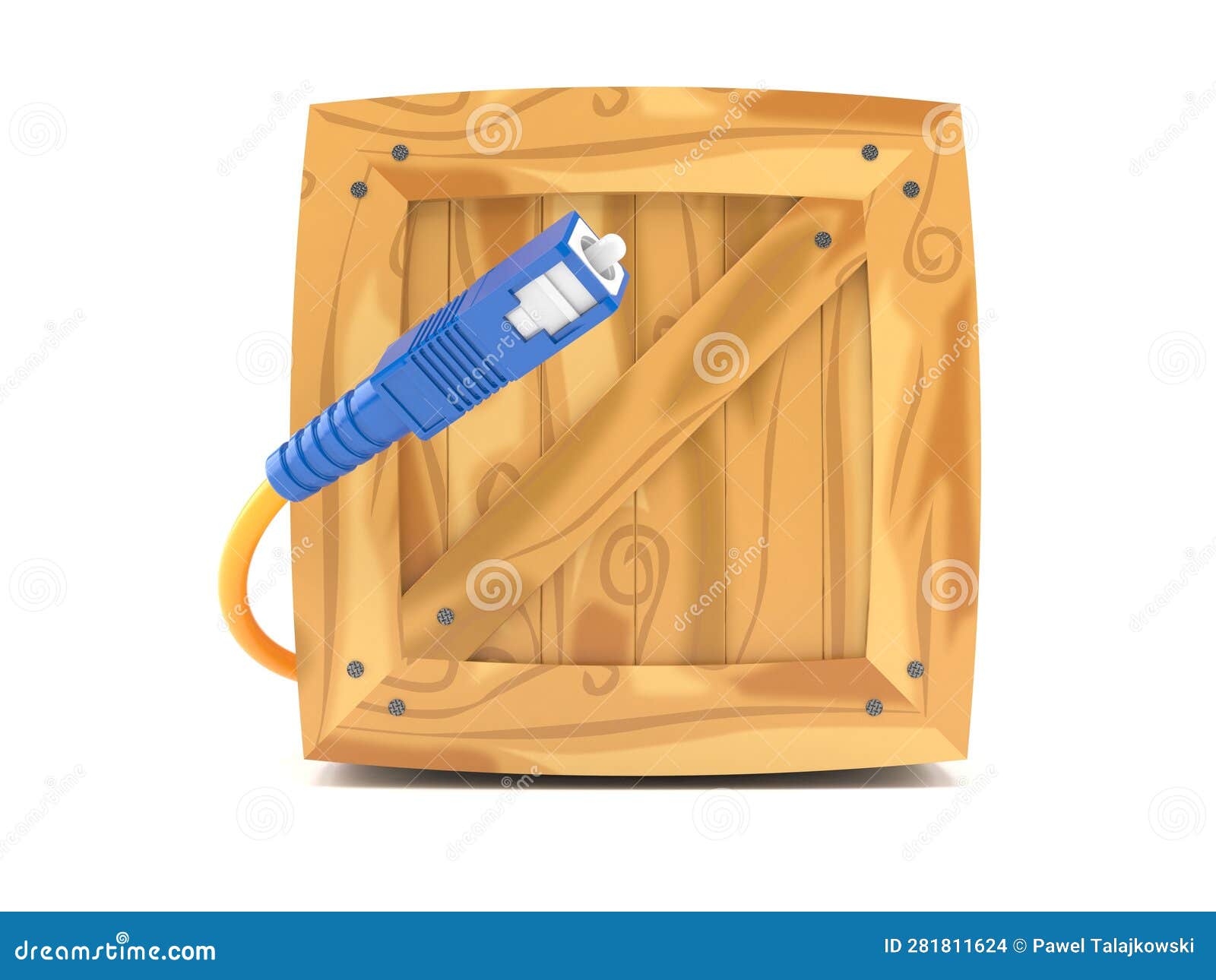 RCA Plug With Crate Royalty-Free Stock Photo | CartoonDealer.com #111928203