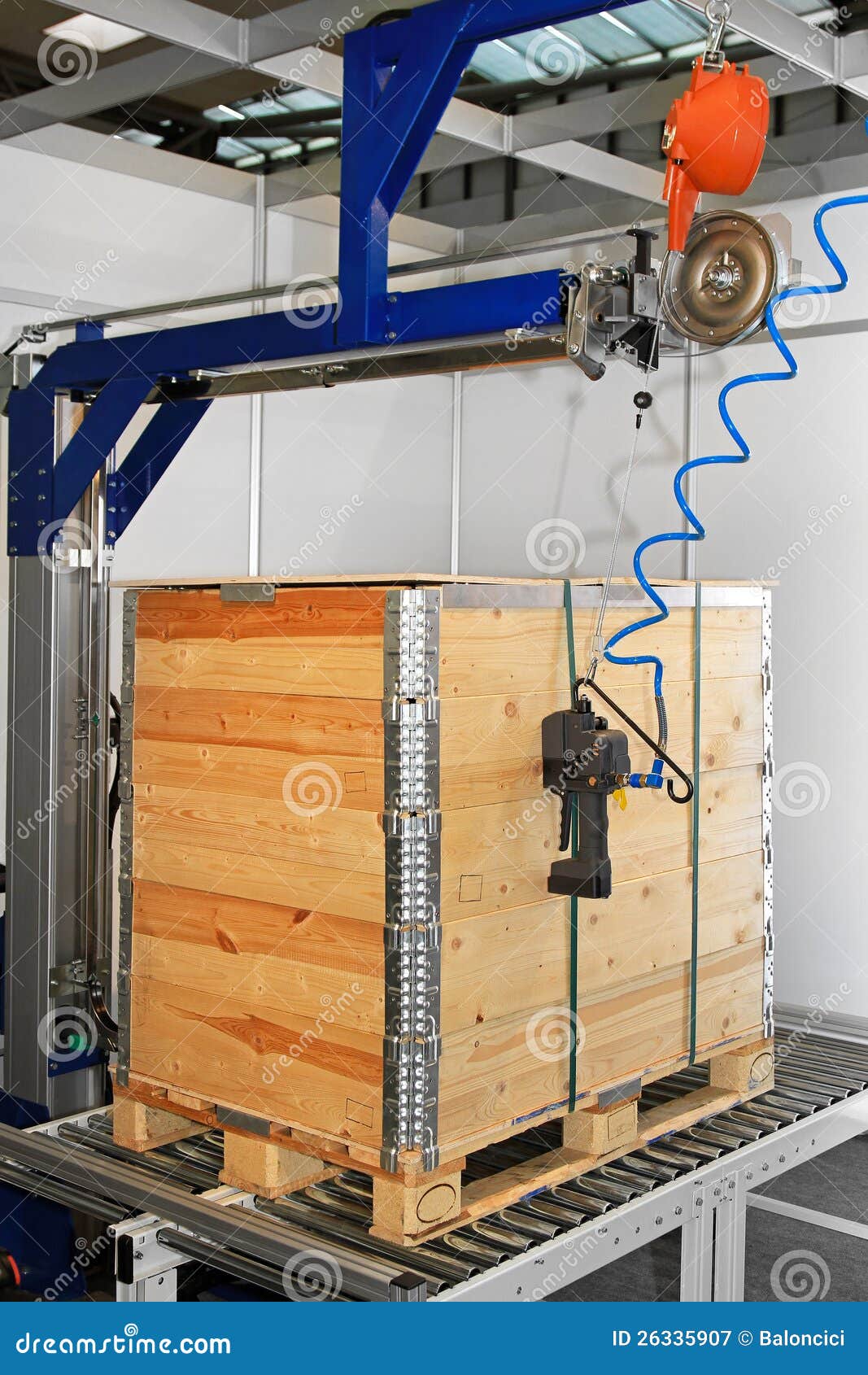 Crate packing stock image. Image of crate, conveyor, wooden - 26335907