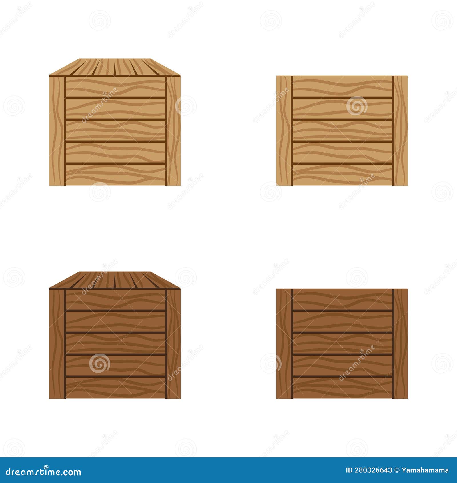 Crate stock vector. Illustration of icon, front, logo - 280326643