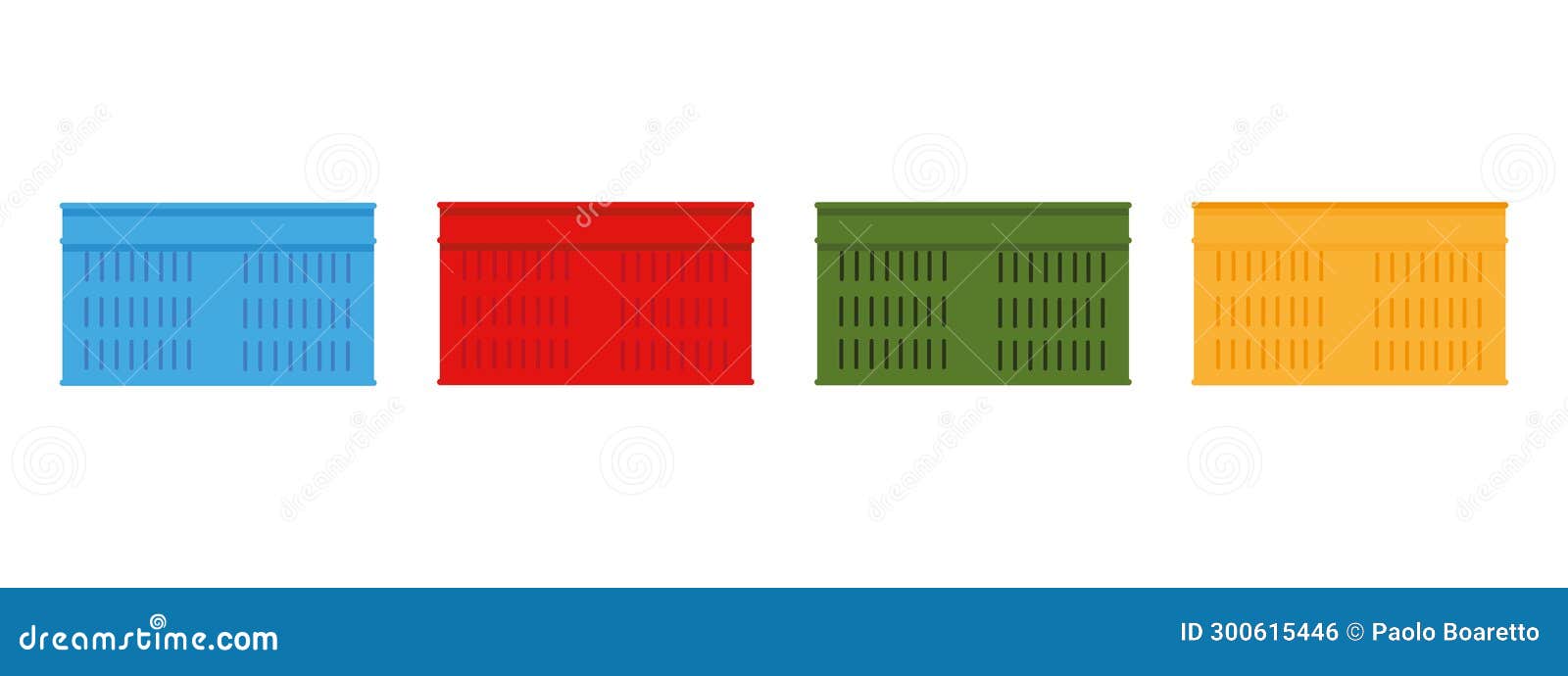 Crate Stack Cartoon Vector. Free Space for Text Stock Illustration ...