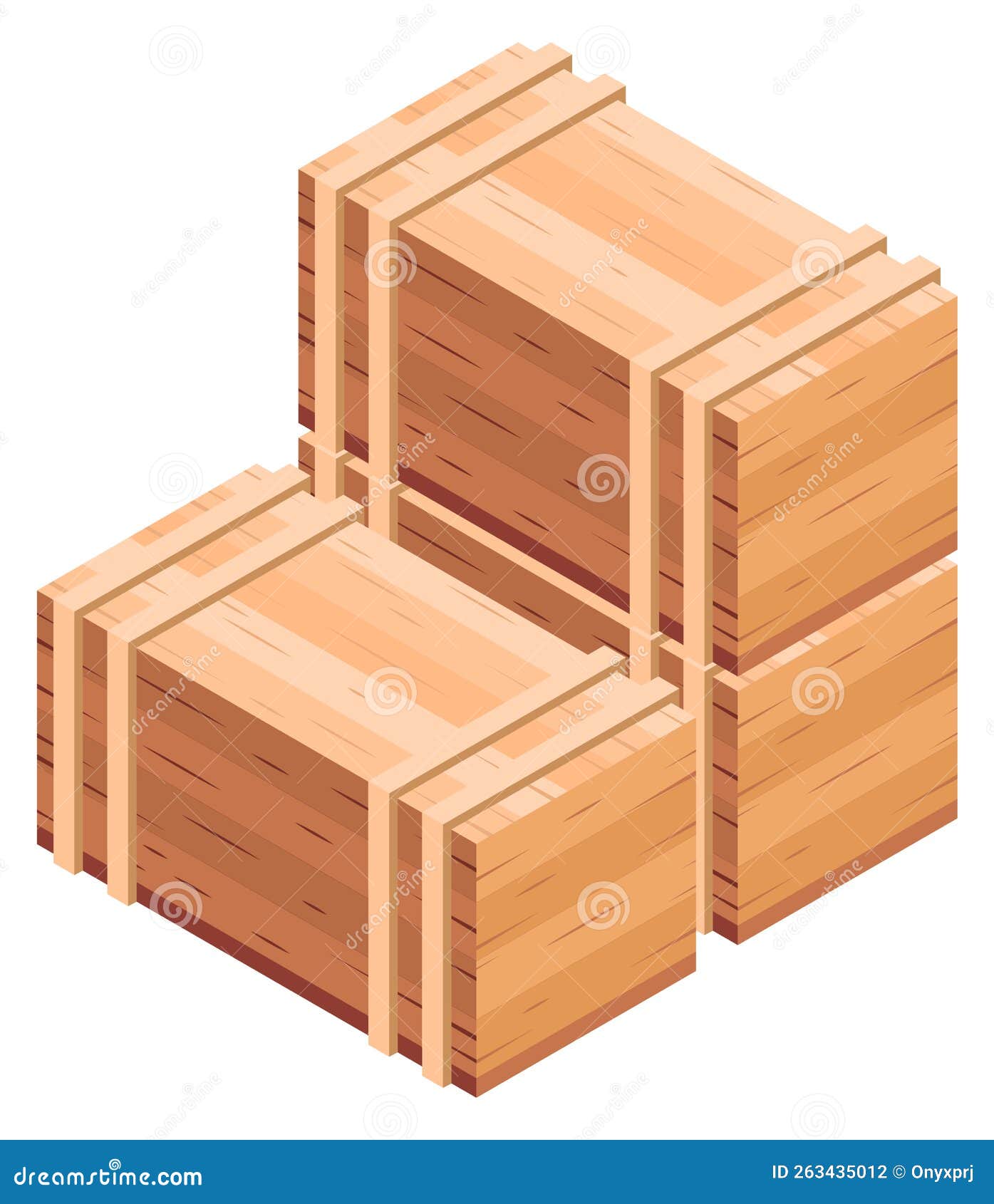 Stack Of Wooden Crates Forming A Pyramid Shape For Storage And ...