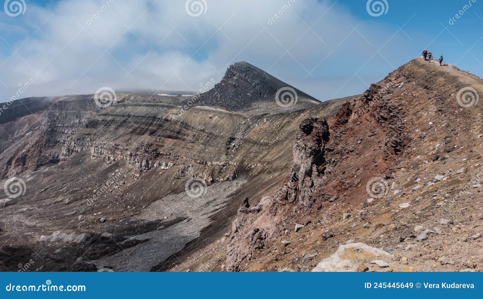 The Crater of an Active Volcano. Close-up Stock Image - Image of ...