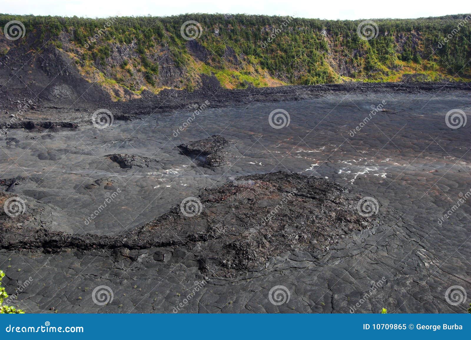 Crater bottom stock image. Image of steam, rock, volcanic - 10709865