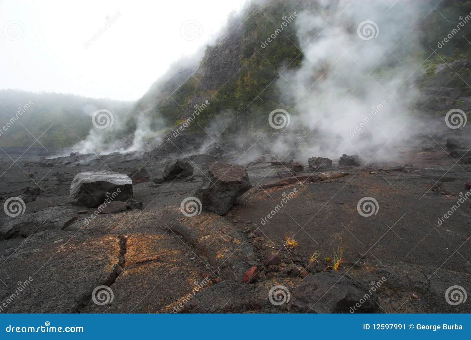 Crater bottom stock image. Image of bottom, fume, lava - 12597991