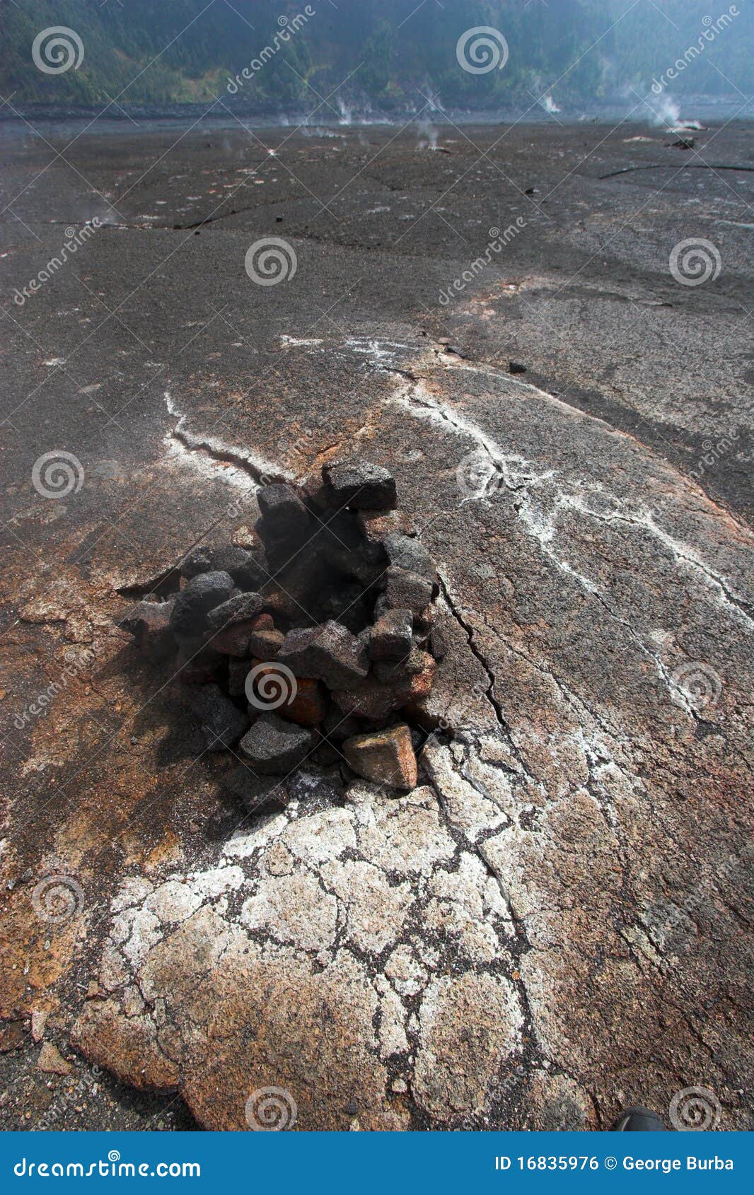 Crater bottom stock photo. Image of volcano, island, rock - 16835976