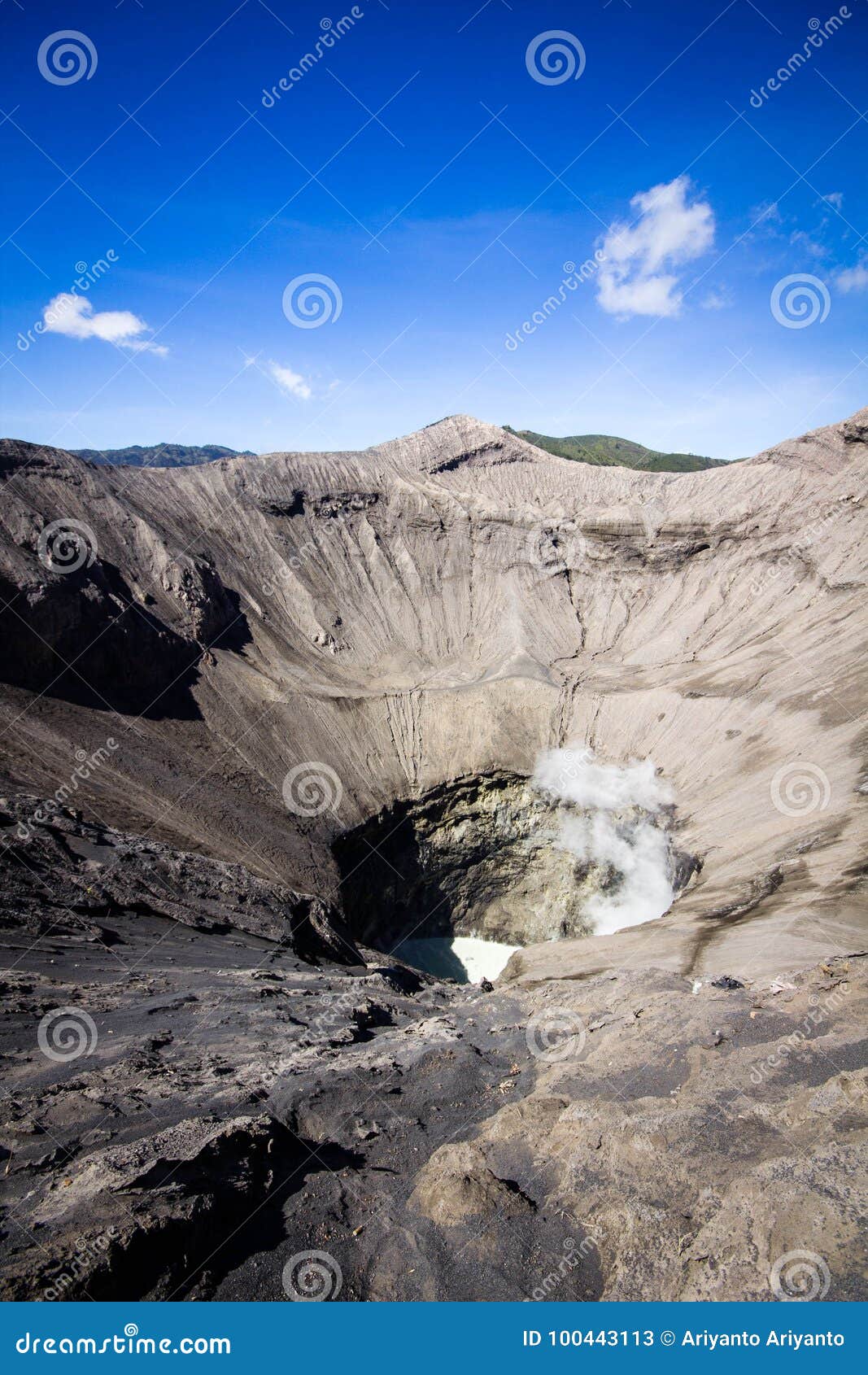 Crater in Bromo Vulcano East Java Indonesia Stock Image - Image of ...