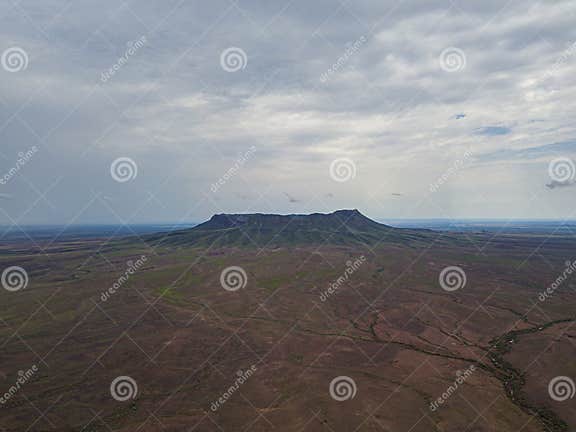 The Crater of the Brukkaros Extinct Volcano in Namibia Stock Photo ...