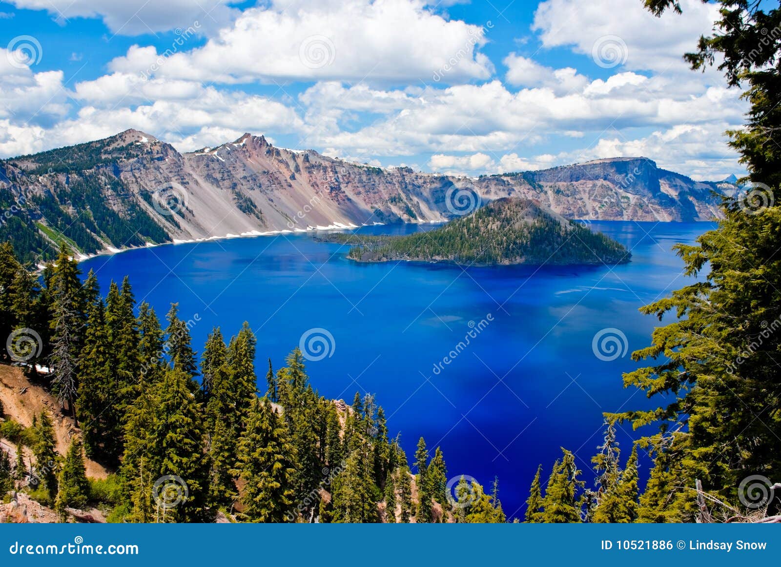 Crater Lake stock photo. Image of crater, lake, island - 10521886