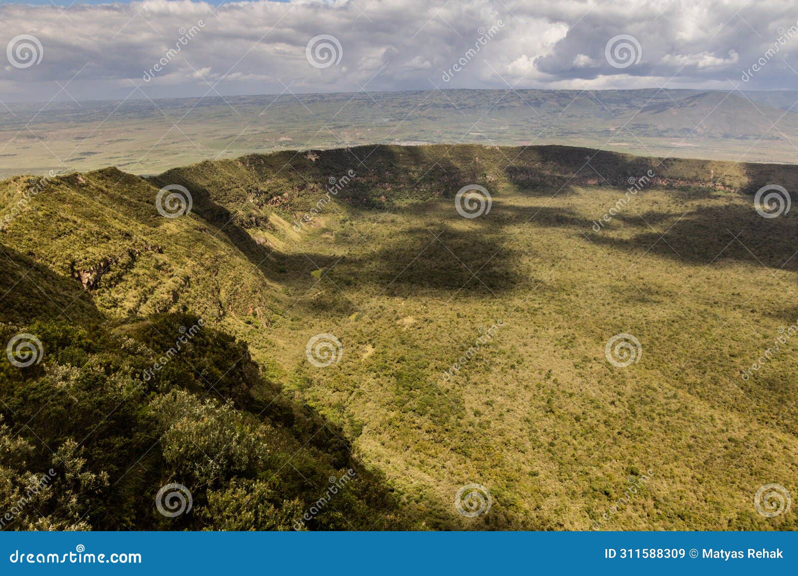 Crater of Longonot Volcano, Ken Stock Image - Image of nature, travel ...