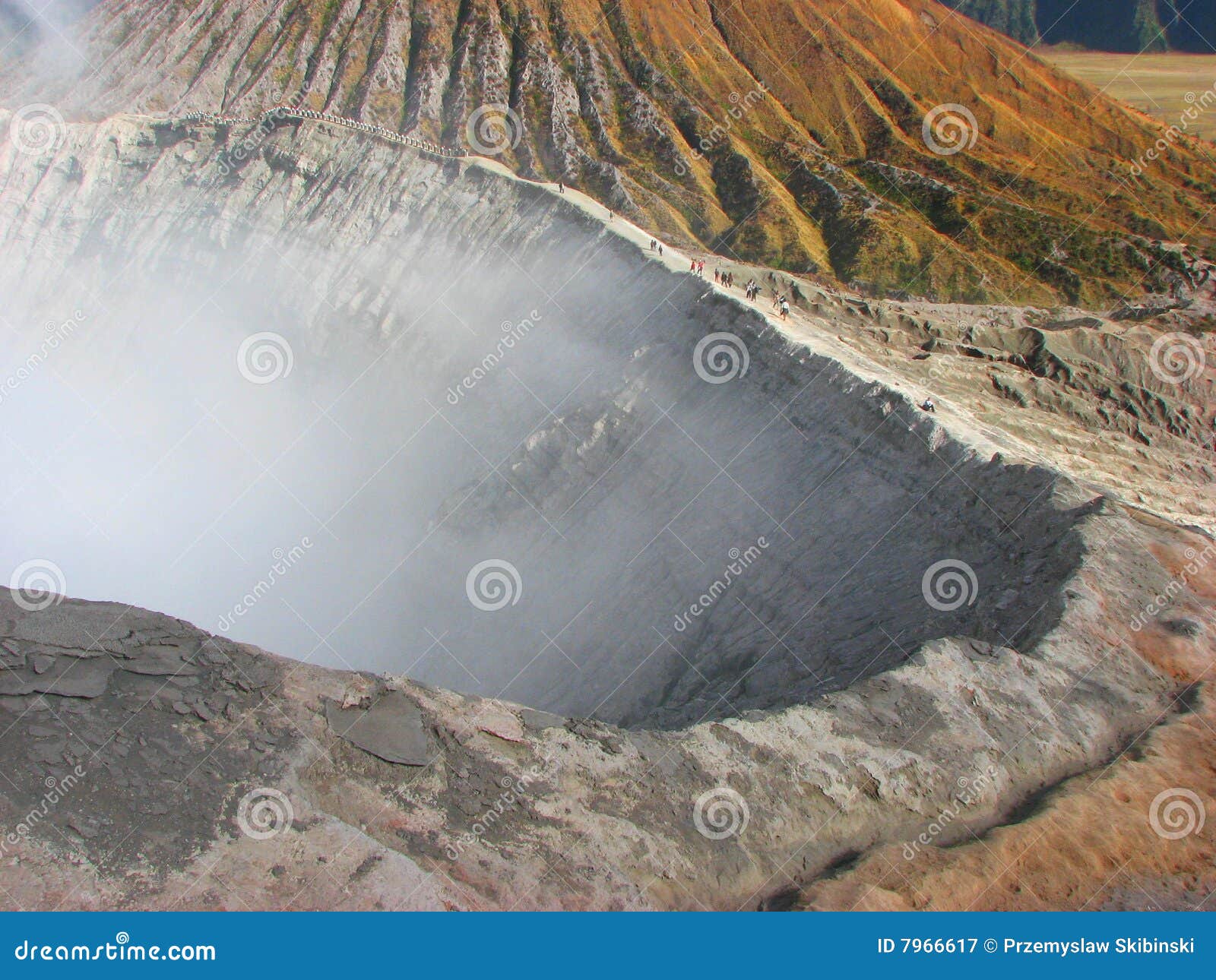 Crater of Mount Bromo stock image. Image of magma, lava - 7966617