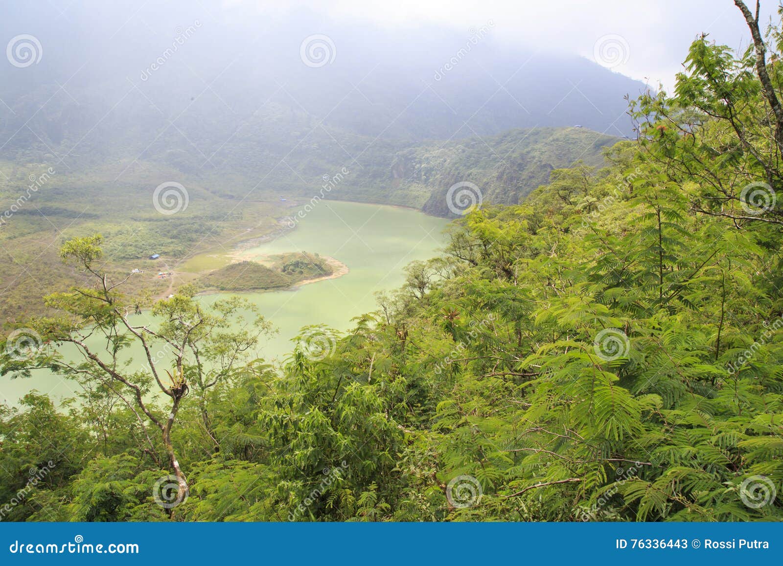 Crater of mount galunggung stock image. Image of growth - 76336443