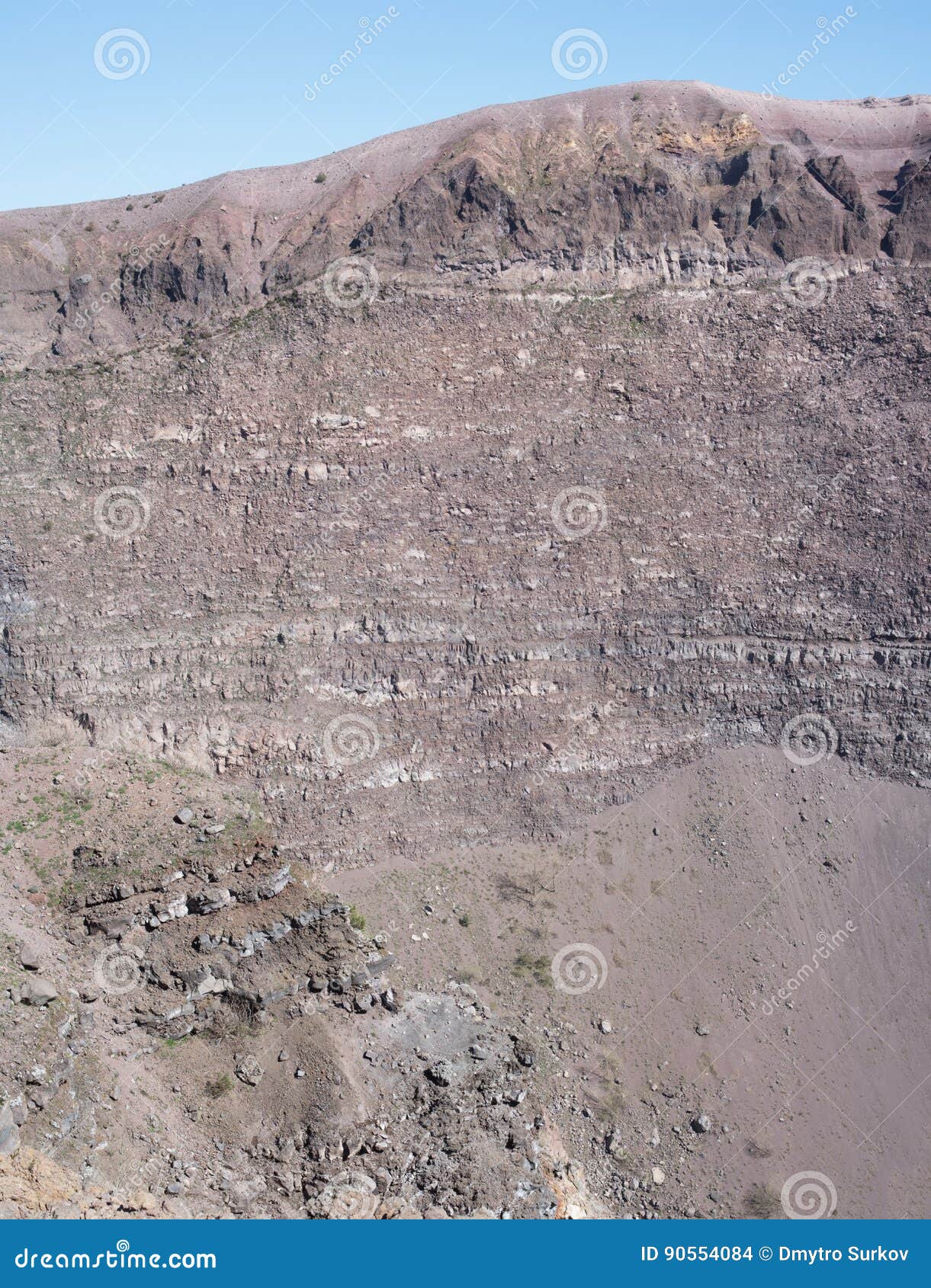 Crater of Vesuvius stock photo. Image of vesuvio, daylight - 90554084