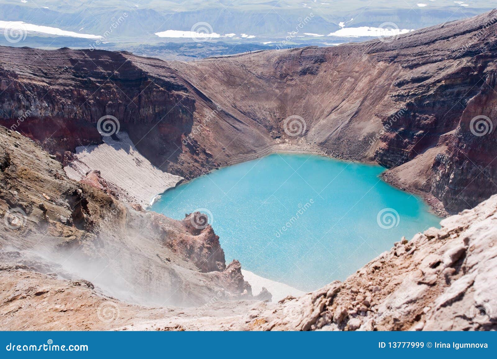 In crater of the volcano stock image. Image of snowy - 13777999