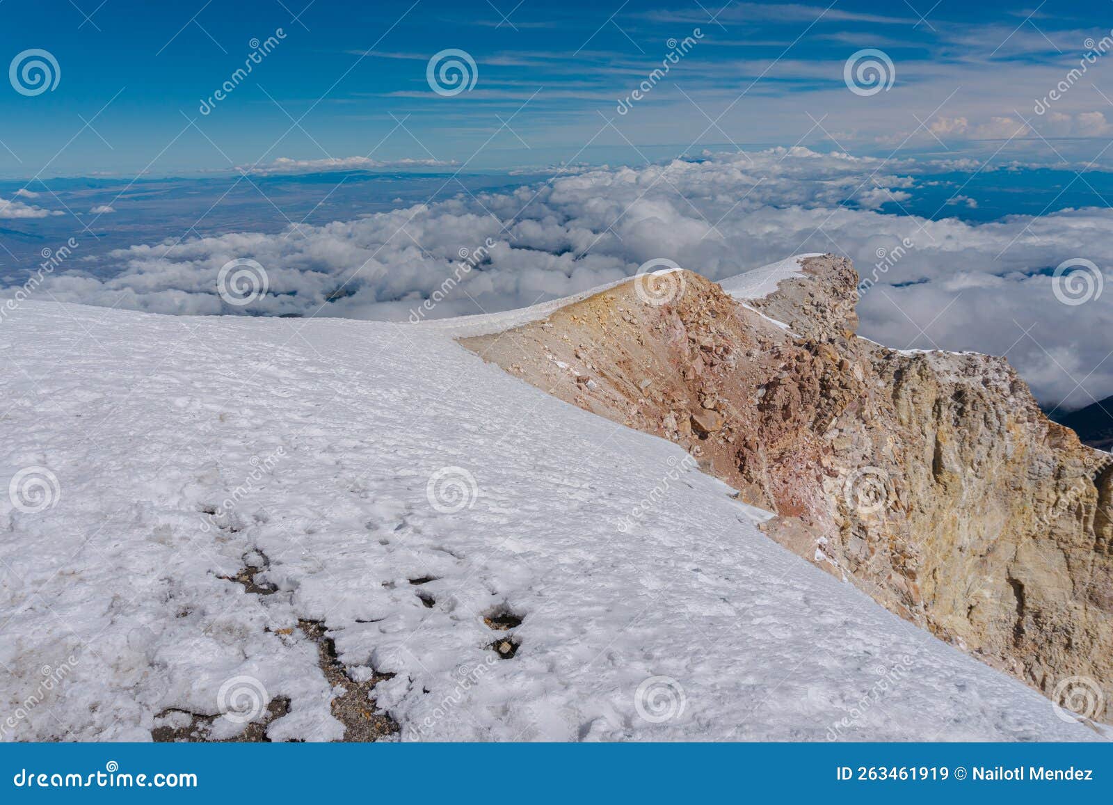 Crater of the Volcano Pico De Orizaba in Mexico Stock Image - Image of ...