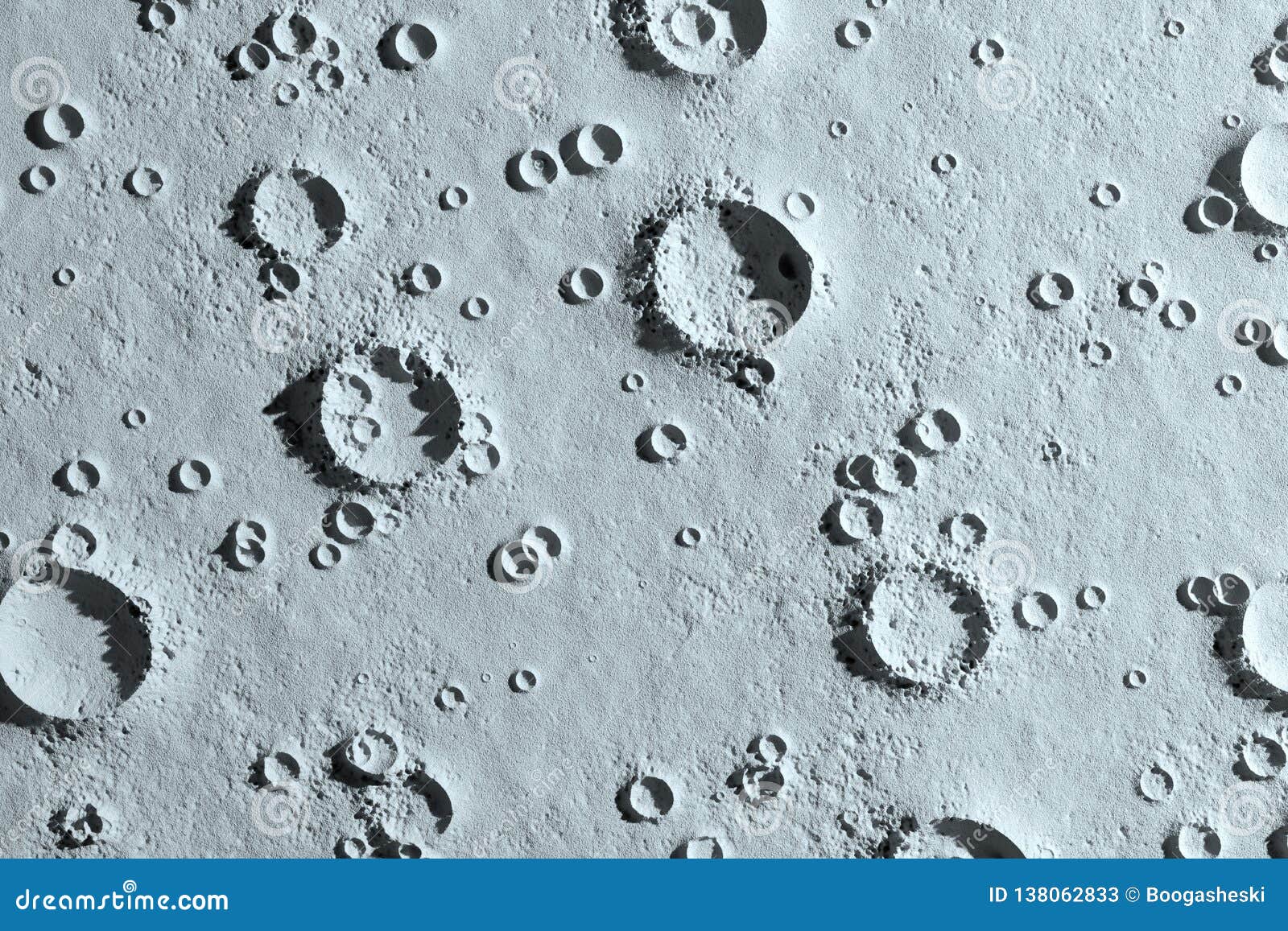 Craters on the Moon Overhead Closeup Stock Illustration - Illustration ...