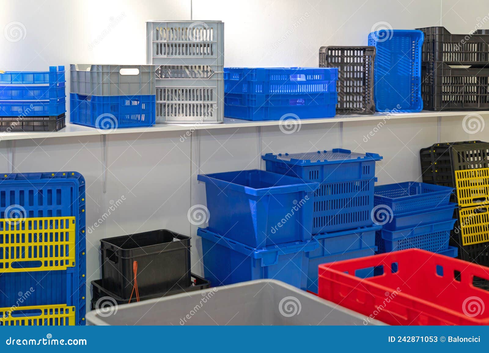 Crates Boxes Shipping stock image. Image of blue, crates - 242871053