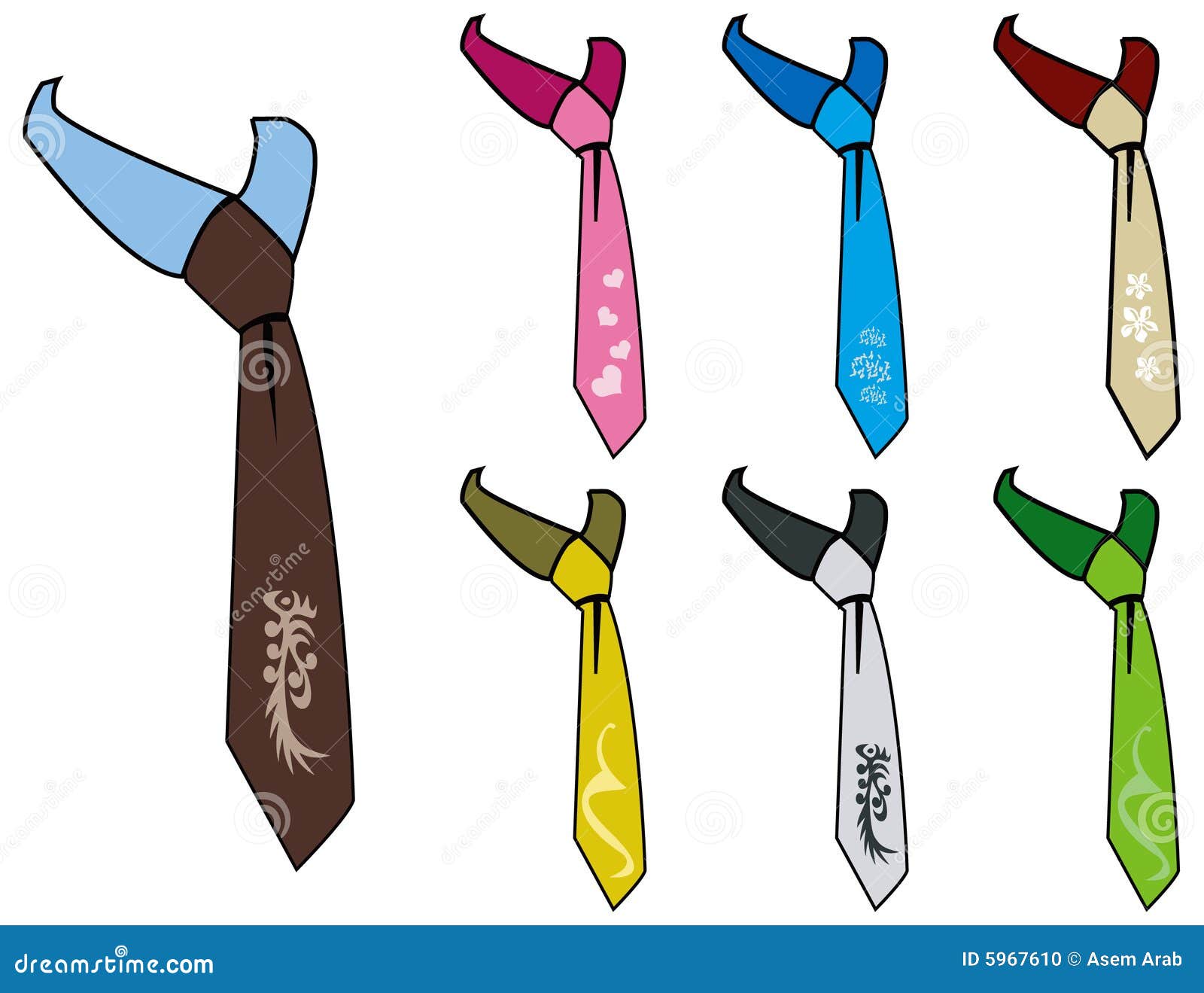 Cravat ties stock vector. Illustration of expensive, elegant - 5967610