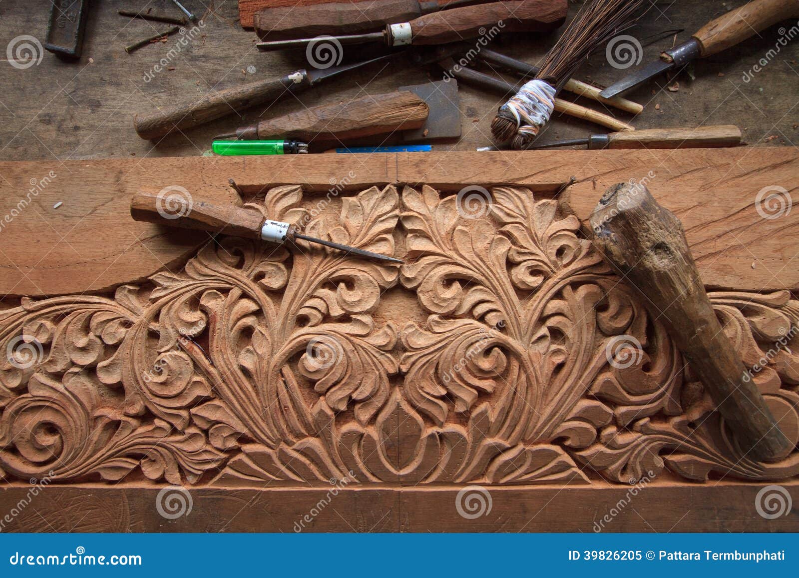 Craved wood stock image. Image of decoration, engrave - 39826205