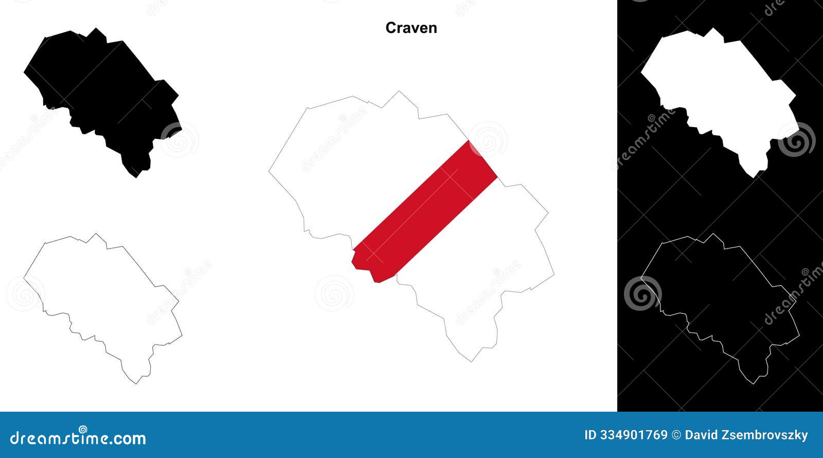 Craven outline map stock illustration. Illustration of region - 334901769